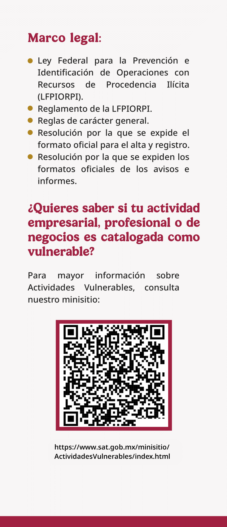 Actividades Vulnerables | Servicio de Administración Tributaria